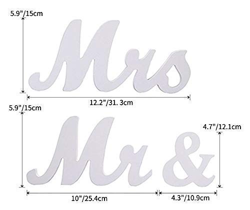 VIOPVERY Wedding Decorations Set,Large Mr and Mrs Sign & Just Married Banner,Mr & Mrs Signs for Wedding Table,Wooden Letters Sweetheart Table,Photo Props Wedding Decorations for Anniversary,White