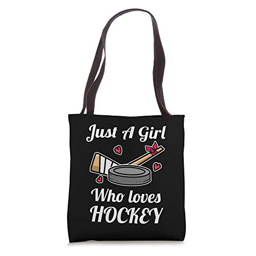 Just A Girl Who Loves Hockey Ice Hockey Girl Jersey Tote Bag