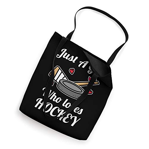 Just A Girl Who Loves Hockey Ice Hockey Girl Jersey Tote Bag