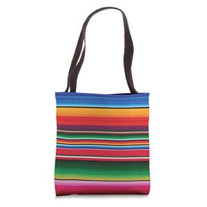 mexican serape poncho pattern tote bag