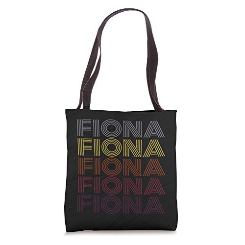 Personalized Name Fiona Retro Shopping Travel Vintage Style Tote Bag