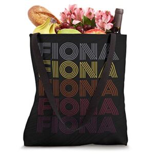 Personalized Name Fiona Retro Shopping Travel Vintage Style Tote Bag