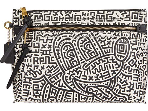 COACH Disney X Keith Haring Academy Pouch in Mickey Print Black/White One Size