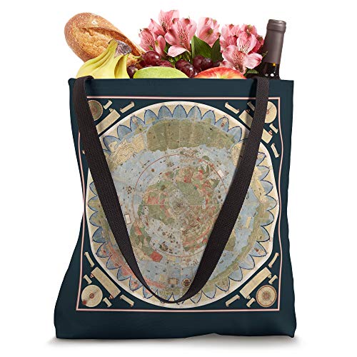 Vintage Flat Earth Map Tote Bag