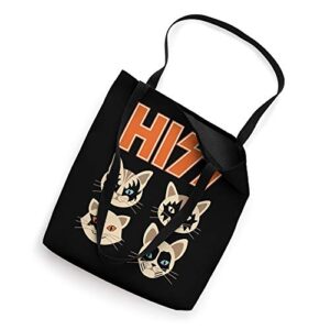 Hiss Funny Cats Kittens Rock Rockin Tote Bag