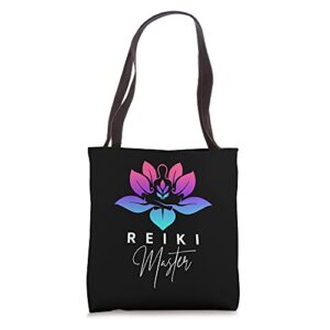 spiritual reiki master energy therapy meditation tote bag