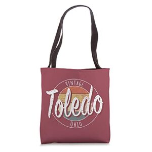 vintage toledo ohio tote bag