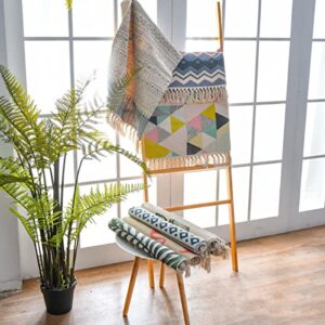 HLOVME Woven Cotton Boho Area Rug with Tassel 2' x 3' Washable Indoor/Outdoor Rugs for Living Room Bedroom Kitchen Hallways Floor