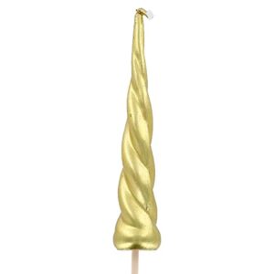 culpitt unicorn horn birthday cake candle gold