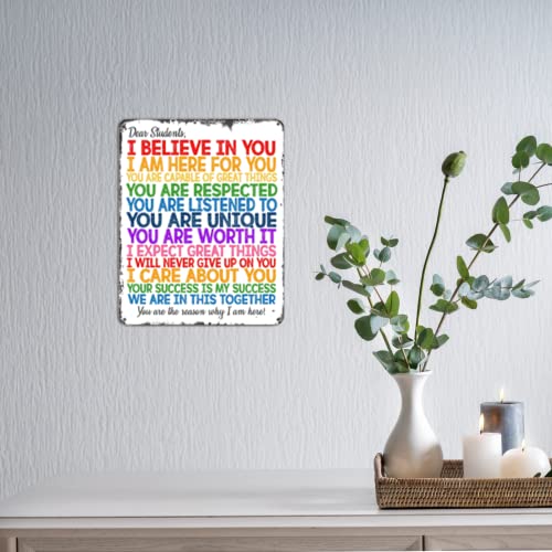 Niekea Berryi Classroom Poster Class Decor in This Classroom Inclusion Safe Space Diversity Inclusion Ally Fun Metal Tin Sign 12x16 inch Retro Crafts Plaque