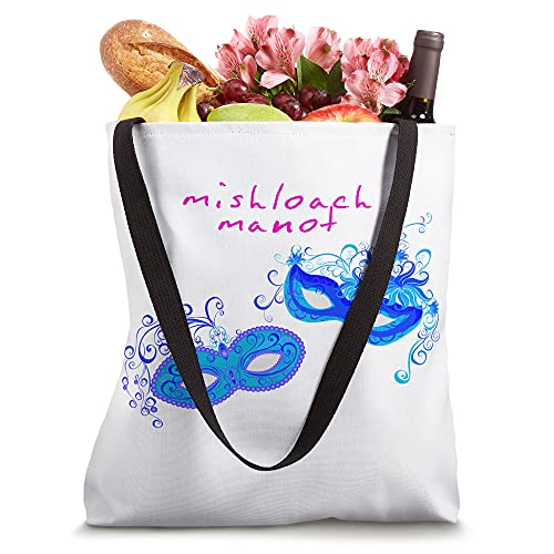 Purim Mishloach Manot blue masks Tote Bag