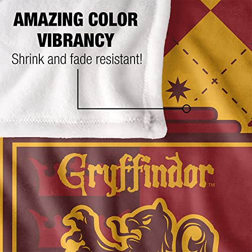 Harry Potter Gryffindor Plaid Sigil Officially Licensed Silky Touch Super Soft Throw Blanket 50" x 60"