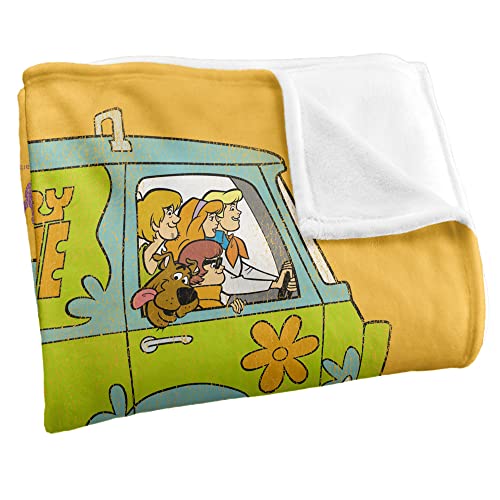 Scooby-Doo The Mystery Machine Officially Licensed Silky Touch Super Soft Throw Blanket 50" x 60"