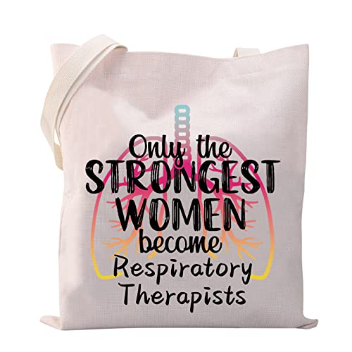 VAMSII Respiratory Therapist Gifts for Women Respiratory Tote Bag Respiratory Therapy Gifts Lung Doctor Gifts (Stronest RT)