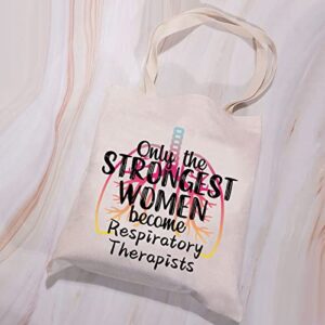 VAMSII Respiratory Therapist Gifts for Women Respiratory Tote Bag Respiratory Therapy Gifts Lung Doctor Gifts (Stronest RT)