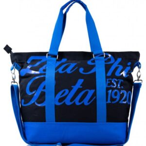 Divine Nine Depot Zeta Phi Beta Canvas Tote Bag (Black), GCB146ZPB