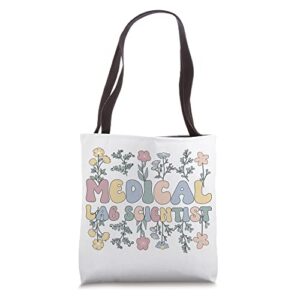 groovy medical lab scientist proud med lab scientist tote bag