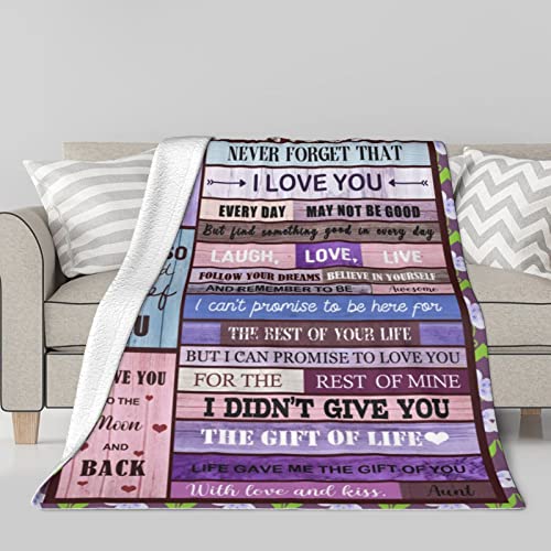 VCXGCF Niece Gifts from Auntie Blanket, Birthday Gifts for Niece, Nieces Graduation Gift Ideas Blankets Throws, Niece Gifts from Aunt,to My Niece Blanket,Best Niece Gifts Ideas 60"x50" ¡­