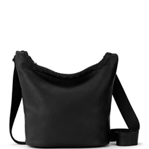 The Sak Asher Crossbody Bag in Leather, Purse with Single Shoulder Strap, Black