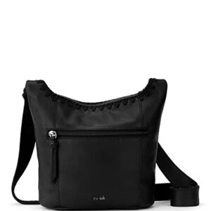 The Sak Asher Crossbody Bag in Leather, Purse with Single Shoulder Strap, Black