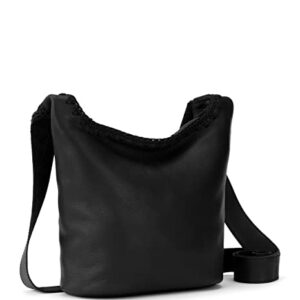 The Sak Asher Crossbody Bag in Leather, Purse with Single Shoulder Strap, Black