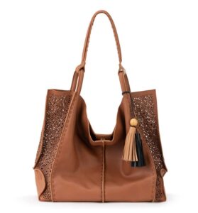 the sak los feliz large tote bag in leather, roomy, unlined purse with single shoulder strap