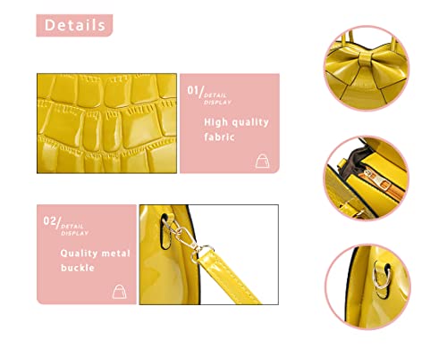 JHVYF Satchel Purses and Handbags for Women Shoulder Tote Bags Yellow K025