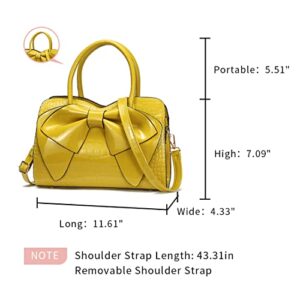 JHVYF Satchel Purses and Handbags for Women Shoulder Tote Bags Yellow K025