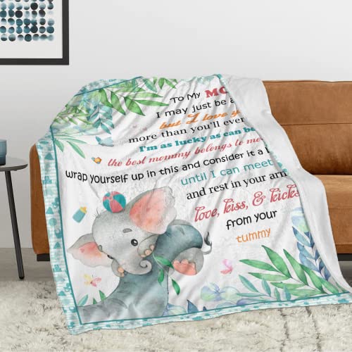 Xutapy New Mom Gifts for Women, Mom to be Blanket 60’’x50’’, First Time Mom Gifts Ideas, Best Gift for New Mom Mommy After Birth, New Pregnancy Gifts for Mom Throw Blanket, Gender Reveal Gifts