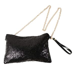 galpada purses small purse wristlet glitter sequin crossbody bag handbag sparkly evening clutch shoulder bag wrist bag gift for women (black) small purse wristlet womens wallet