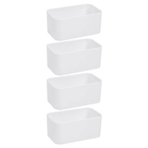 cabilock 4pcs floating shelf wall mounted plastic storage organizer bin, makeup organizer adhesive bathroom organizer ledge shelf for home decor, kitchen, bathroom, office, bedroom, room