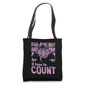 sesame street the count ah! ah! ah! tote bag