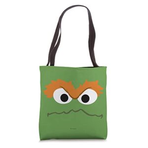 sesame street oscar the grouch face tote bag