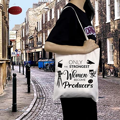 MBMSO Film Producer Gifts Tote Bag TV Video Filmmaker Gifts for Women Movie Producer Gifts Shopping Bag Director Shoulder Bag (Film Producer TB)