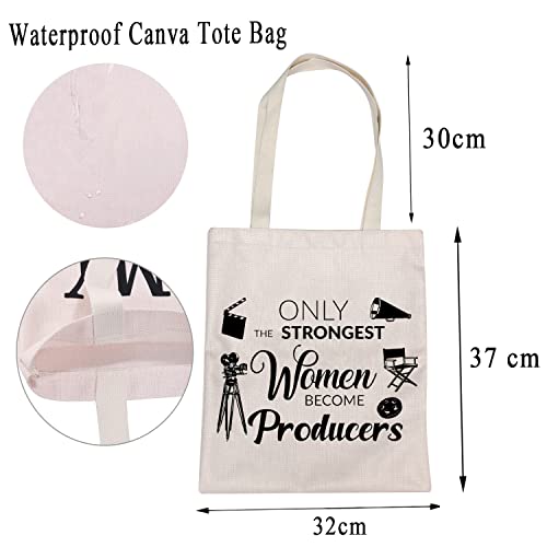 MBMSO Film Producer Gifts Tote Bag TV Video Filmmaker Gifts for Women Movie Producer Gifts Shopping Bag Director Shoulder Bag (Film Producer TB)