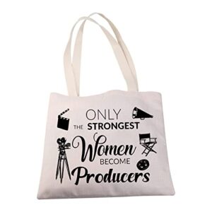 MBMSO Film Producer Gifts Tote Bag TV Video Filmmaker Gifts for Women Movie Producer Gifts Shopping Bag Director Shoulder Bag (Film Producer TB)