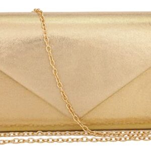 SUCCUNA Women Clutch Purse Evening Bag Gold Crossbody Handbag for Wedding Party