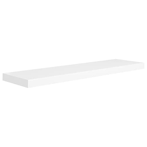 DiMorture Floating Shelves Set of 2, Wall Mounted Storage Shelves, MDF Wall Shelves, Sturable & Durable Hanging Shelves Display Rack for Bedroom Living Room White(35.4 x 9.3 Inch)