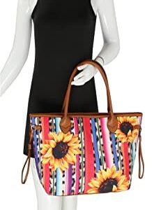 Sunflower Handbag 3 Piece Set Tote, Clutch, and Wallet - LPR0361W - MT