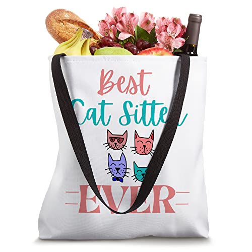 Funny Best Cat Sitter Ever Kitten Pet Sitting Thank You Tote Bag