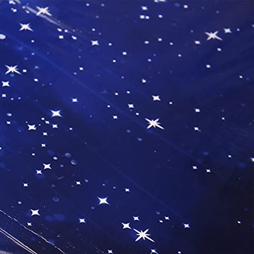 Blue Space Tablecloths for Parties, Starry Night Tablecloth Decorations Plastic Galaxy Table Cover Space Stars Theme Party Supplies for Birthday Home Decorations, 54 x 108 Inch (1 Piece)