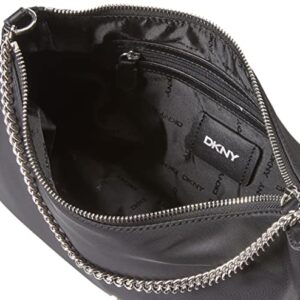 DKNY Sporty Crossbody Caelynn Pouchette Handbags, Black/Silver