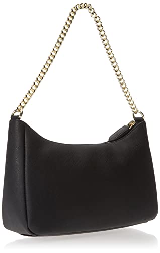 DKNY Women's Casual Caelynn Pouchette Handbags Crossbody, Black/Gold, Medium US