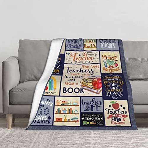 POQUSH Teacher Gifts,Teacher Appreciation Gifts for Women/Men,Best Teacher Gifts for Women,Gifts for Teachers,Teacher Appreciation Gifts, Gifts for Teachers Women,Funny Teacher Gifts Blanket 60X50in