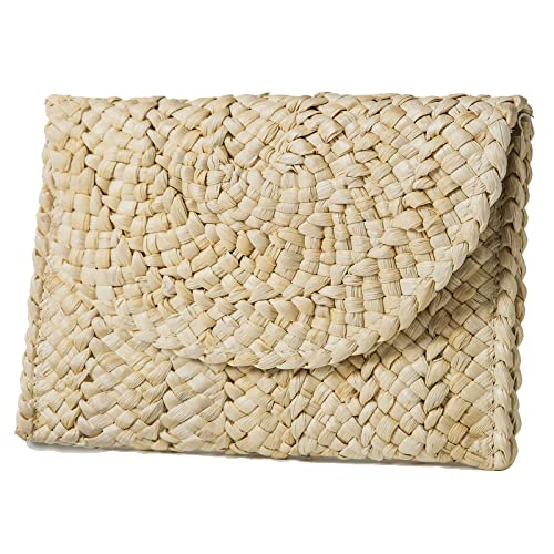 VODIU Women Straw Clutch Purse Summer Beach Bags Envelope Wallet Woven Handbags Tote