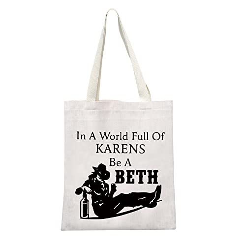 MEIKIUP TV Show Fans Gift Beth Dut ton Gift Fandom Travel Case In A World Full of Ka rens Be A Beth (Be A Beth Tote Bag)