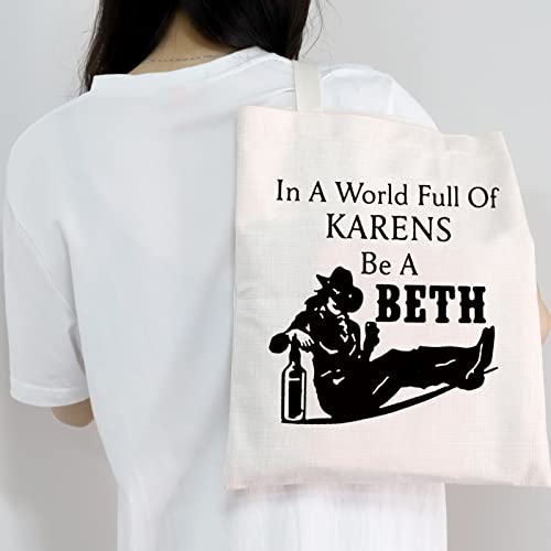 MEIKIUP TV Show Fans Gift Beth Dut ton Gift Fandom Travel Case In A World Full of Ka rens Be A Beth (Be A Beth Tote Bag)