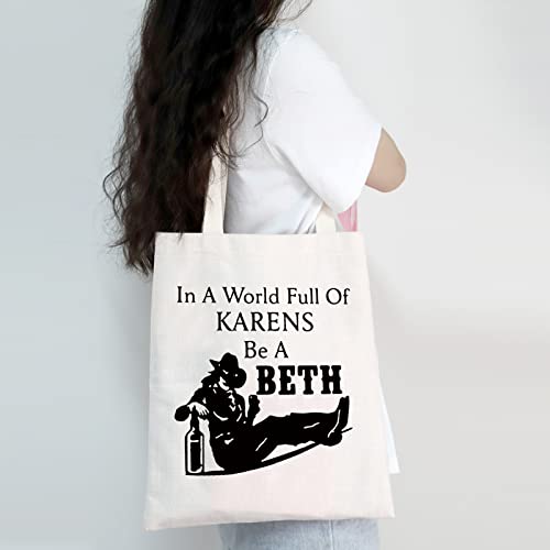 MEIKIUP TV Show Fans Gift Beth Dut ton Gift Fandom Travel Case In A World Full of Ka rens Be A Beth (Be A Beth Tote Bag)