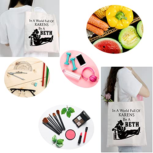 MEIKIUP TV Show Fans Gift Beth Dut ton Gift Fandom Travel Case In A World Full of Ka rens Be A Beth (Be A Beth Tote Bag)