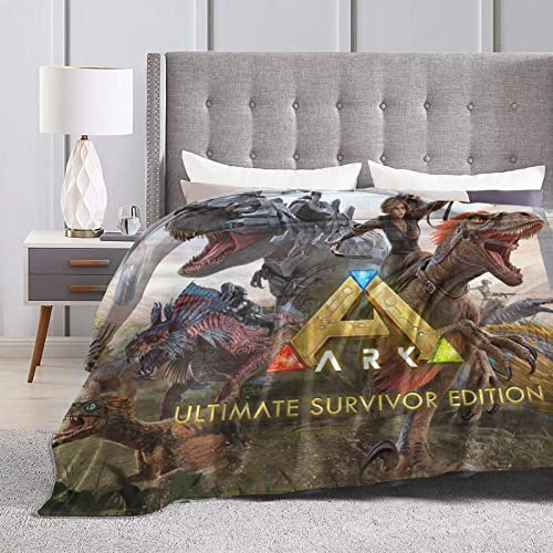 Ark Survival Evolved Blanket Dinosaur Sofa Throw Blankets Lightweight Plush Cozy Soft Air Conditioner Blankets 50"x40"